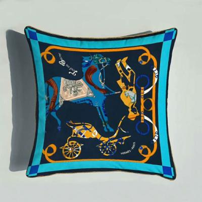 Cina Federa giapponese bianca della decorazione di nozze della copertura del cuscino dei blu navy personalizzabili in vendita
