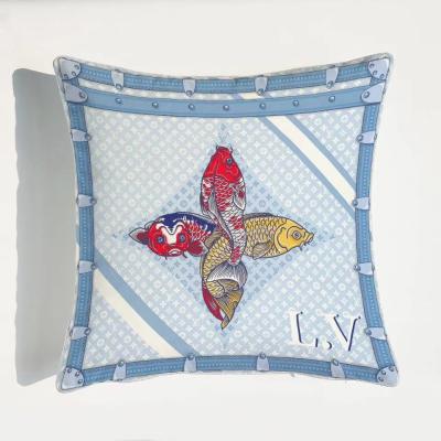 Cina poliestere geometrico stampato 43*43cm 100% del caso del cuscino della copertura del cuscino in vendita