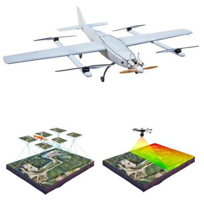 China 5000m Verticaal Start Vast Wing Drone Surveying Aerial Mapping met UAV Peul HX4HFW325 Te koop