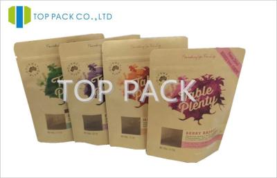 Cina La carta kraft di Brown che imballa l'alimento sano Chia del sacchetto di plastica semina riutilizzabile in vendita