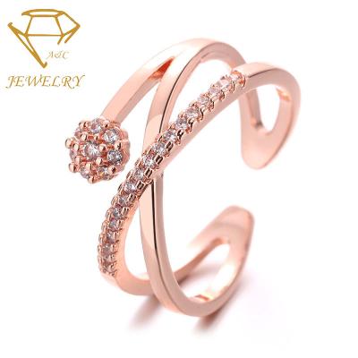 Cina Il AAA CZ lapida Ring Adjustable di Sterling Silver Women in vendita