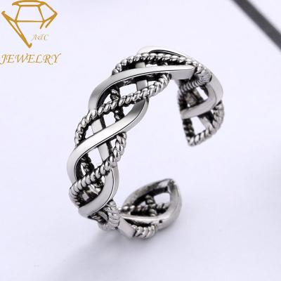 Cina D'argento antico placcando 925 uomini di Sterling Silver Engagement Ring For in vendita