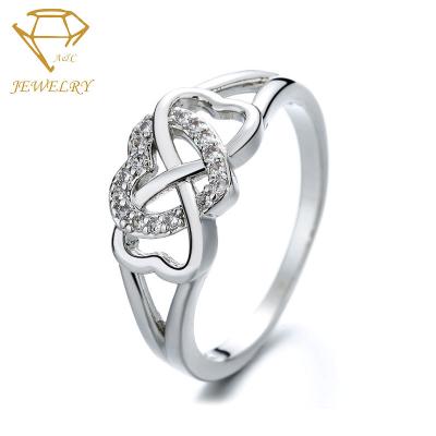 Cina Il cuore di pietra del AAA CZ modella 925 l'impegno Ring Lead Free in vendita