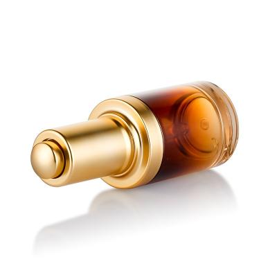 Cina bottiglia cosmetica del contagoccia di 35g Amber Oval PETG con il logo di timbratura caldo per il siero in vendita
