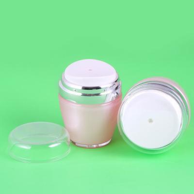 Cina plastica di 30ml 50g intorno all'imballaggio cosmetico dei barattoli senz'aria acrilici rosa in vendita