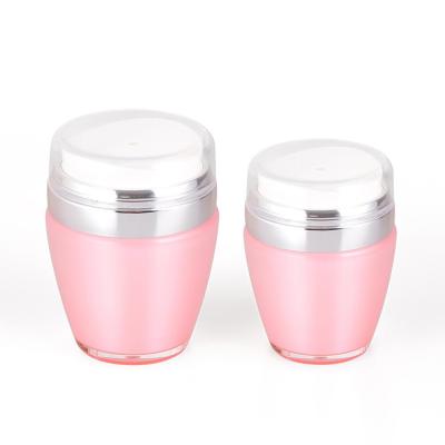 Cina plastica di 30ml 50g intorno all'imballaggio cosmetico dei barattoli senz'aria acrilici rosa in vendita