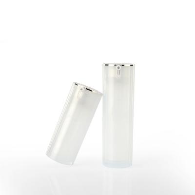 China Garrafa mal ventilada acrílica de empacotamento cosmética da bomba da bomba mal ventilada plástica redonda de 30ml 50ml para Skincare à venda