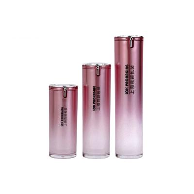 China Garrafa mal ventilada acrílica de empacotamento cosmética da bomba da bomba mal ventilada plástica redonda de 30ml 50ml para Skincare à venda