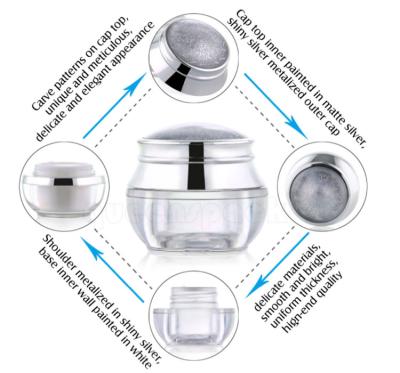 Cina barattolo crema cosmetico acrilico di plastica di 10ml 30ml per Skincare in vendita