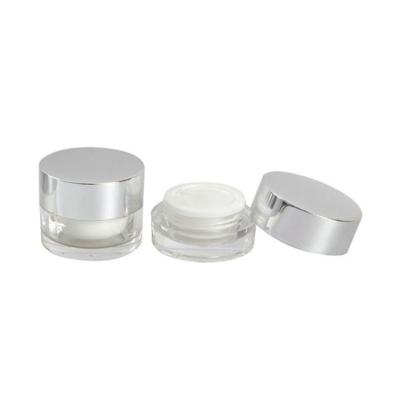 Cina 50g 30ml intorno al chiaro giorno di plastica scremano i barattoli cosmetici acrilici con il cappuccio di alluminio in vendita