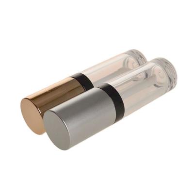 Cina contenitori di lusso di lucentezza del labbro del labbro 15ml della metropolitana cilindrica di lucentezza con il coperchio d'argento in vendita