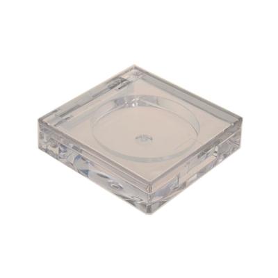 Cina Cassa compatta quadrata vuota di plastica della polvere di singolo colore di lusso chiara in vendita