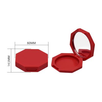 Cina Compatto di polvere di Matte Red Plastic Empty Hexagonal che imballa con lo specchio in vendita