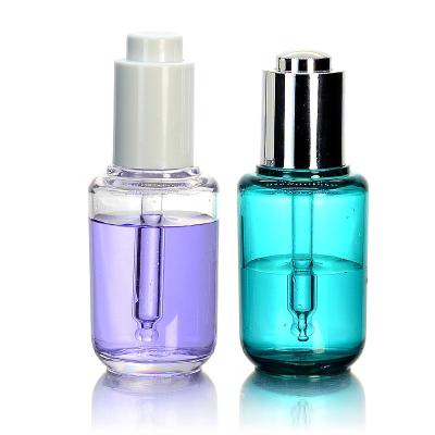Cina chiara bottiglia cosmetica di plastica vuota cilindrica del contagoccia 30 50ml con la parete spessa in vendita