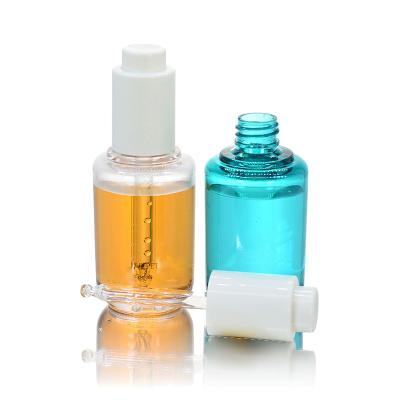 Cina chiara bottiglia cosmetica di plastica vuota cilindrica del contagoccia 30 50ml con la parete spessa in vendita