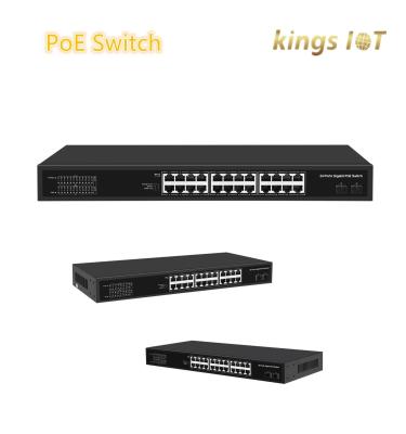China Full Gigabit Network 24 Ports Poe Switch with Higher Speed All Ports Support IEEE 802.3X Full-Duplex Flow Control and Backpresure Half-Duplex Flow Control for sale