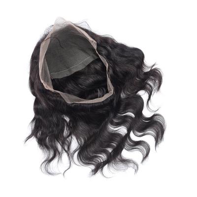 China 360 lace frontal closure silk base Virgin Brazilian Indian Human hair Full front lace for sale