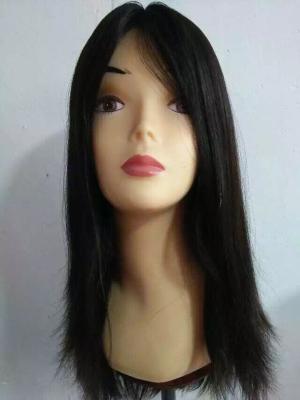 China 14 Inches European Virgin Human Hair Jewish Kosher Wigs Natural Color Big Layer for sale