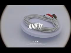 ドレイガー MP03414 ECGケーブル 5 リード デュアルピンコネクタ IEC2 カラーコード 1.5m