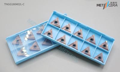 중국 구멍이 있는 60° 삼각형 음수 TNGG16 왼손 절단 회전 삽입기, 탄화물 삽입기, 땅이 붙은 삽입기 판매용