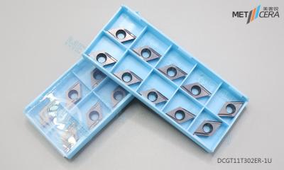 China DCGT11T302 CNC Carbide Insert Grounded External Turning Lathe Cutter Tool For Steel Low Feed for sale