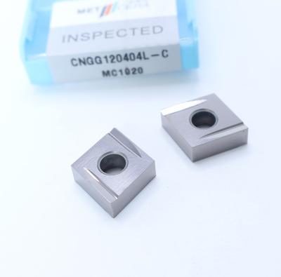 China Inserto de torno cerámico metálico, inserto de máquina de CNC de plata CNGG120404L-C MC1020 en venta
