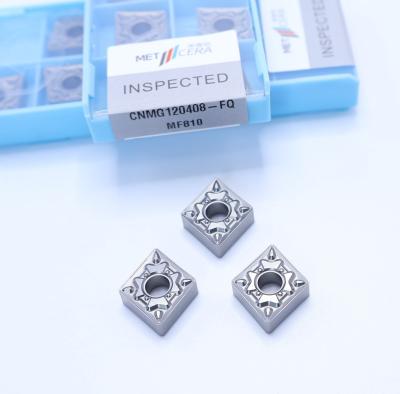 China Torsión externa máquina de torno CNC inserciones HRA92.5 dureza CNMG120408-FQ MF810 inserciones de carburo sin recubrimiento CNMG1204 en venta