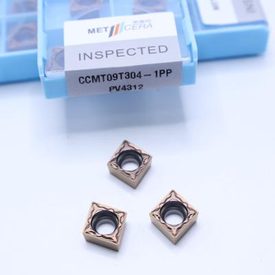 중국 파열 저항 세르메트 턴링 도구 좋은 표면 매끄러움을 삽입 CCMT09T304-1PP PV4312 판매용