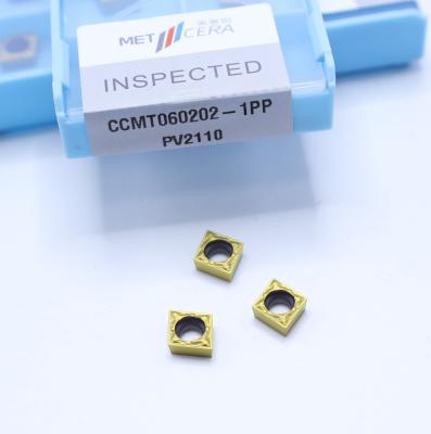 China Fracture Resistance Cermet Cutting Tool CCMT060202-1PP PV2110 Coated Cermet Insert for sale