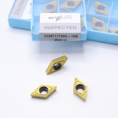 China CCMT11T304-1HQ PV3115 Golden Coated Cermet Cutting Tool Inserts for Superior Fracture Resistance for sale