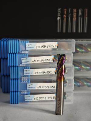 China Molino de extremos de CNC para metales no ferrosos de aluminio y cobre 10 mm,Φ10x25x10Dx75 mm en venta