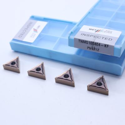 China PVD Coated Carbide External Turning Insert , Negative Carbide Insert TNMG160404-KF PV4312 for sale