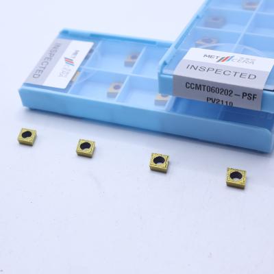 Chine CCMT060202 Tour CNC revêtu en PVD, incluseur de tournage indexable pour le brise-vis semi-finis pour l'usinage de l'acier et des alliages faibles à vendre
