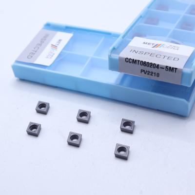 Chine CCMT060204 PVD revêtu de cérméte de tournage inserts internes 5MT déchiqueteur gris couleur PV2210 de qualité haute dureté HV3500 à vendre
