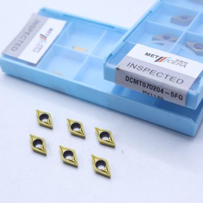 中国 DCMT07 DCMT11 鉄鋼の外側および内側回転のための5FGチップブレーカーへのサーメット挿入 販売のため