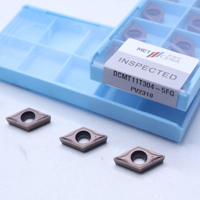 中国 DCMT07 DCMT11 鉄鋼の外側および内側回転のための5FGチップブレーカーへのサーメット挿入 販売のため