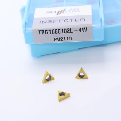 Chine TPGT06 TPGT08 TPGT09 TPGT10 TPGT11 Inserts de tournage CNC Cermet avec disjoncteur à puces 4W non revêtu à vendre