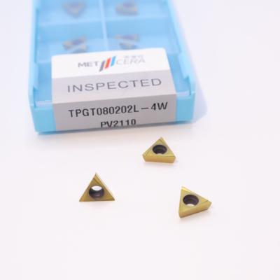중국 TPGT06 TPGT08 TPGT09 TPGT10 TPGT11 코팅이 없는 4W 칩 브레이커와 함께 세르메트 CNC 턴링 삽입 판매용