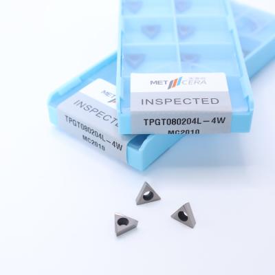 중국 TPGT06 TPGT08 TPGT09 TPGT10 TPGT11 코팅이 없는 4W 칩 브레이커와 함께 세르메트 CNC 턴링 삽입 판매용