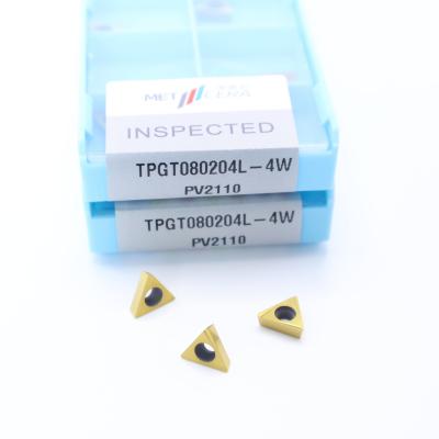 중국 TPGT06 TPGT08 TPGT09 TPGT10 TPGT11 코팅이 없는 4W 칩 브레이커와 함께 세르메트 CNC 턴링 삽입 판매용