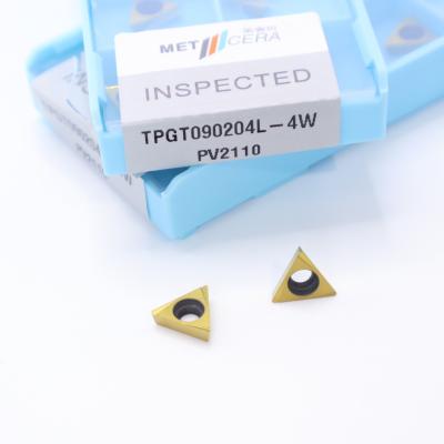 중국 TPGT06 TPGT08 TPGT09 TPGT10 TPGT11 코팅이 없는 4W 칩 브레이커와 함께 세르메트 CNC 턴링 삽입 판매용