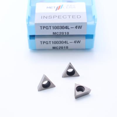 중국 TPGT06 TPGT08 TPGT09 TPGT10 TPGT11 코팅이 없는 4W 칩 브레이커와 함께 세르메트 CNC 턴링 삽입 판매용