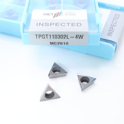중국 TPGT06 TPGT08 TPGT09 TPGT10 TPGT11 코팅이 없는 4W 칩 브레이커와 함께 세르메트 CNC 턴링 삽입 판매용