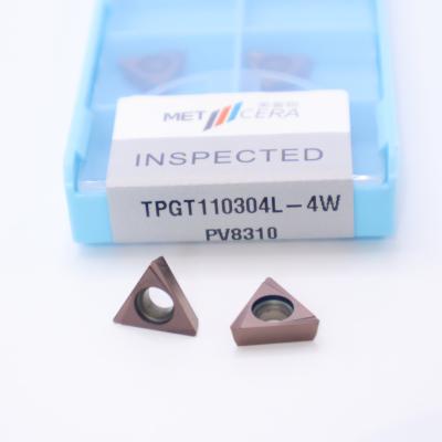 China TPGT10 TPGT11 Carbide Turning Inserts for CNC Turning 4W Chip Breaker in Silver / Bronze for sale