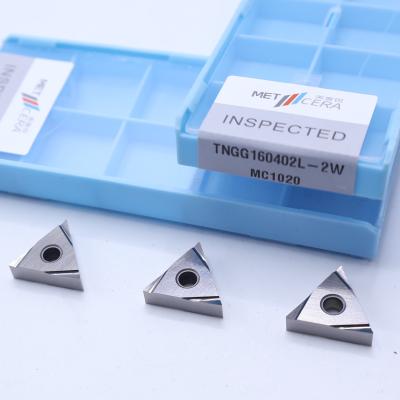 Chine TNGG1604 inserts de tournage négatif avec débrancheurs de puces de finition de 2 W et de qualité MC1020/PV1120 à vendre