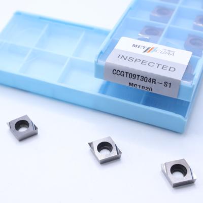 중국 S1 날카로운 마무리 칩 브레이커 세르메트 CNC 회전 삽입 CCGT03 CCGT04 CCGT06 CCGT09 고 마모 저항 장점 판매용