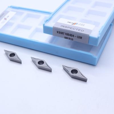 중국 탄화탄소 회전 삽입 VBMT16 VBMT16 UM 반 완성 된 칩 브레이커와 함께 긍정적 인 CNC 삽입 판매용