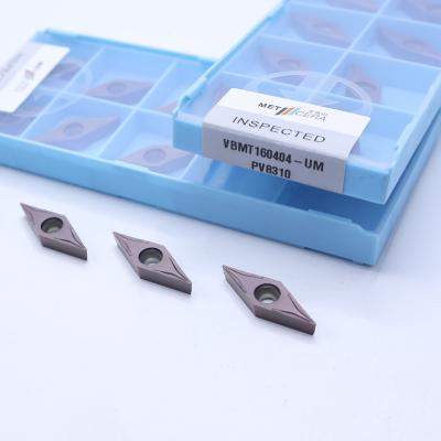 중국 탄화탄소 회전 삽입 VBMT16 VBMT16 UM 반 완성 된 칩 브레이커와 함께 긍정적 인 CNC 삽입 판매용