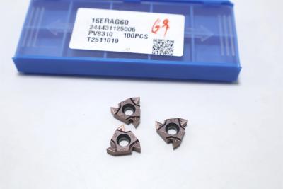 China 55DEG External Indexable Carbide Insert High Strength Thread Cutting Inserts Partial Profile PVD Coated 16ERAG55 16ERAG60 for sale