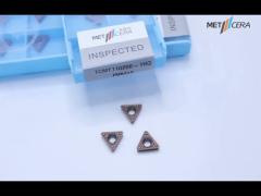 Smooth Surface MC5015 Grade CCMT060204-1HQ Cermet Cutting Tool Inserts with Good Fracture Resistance